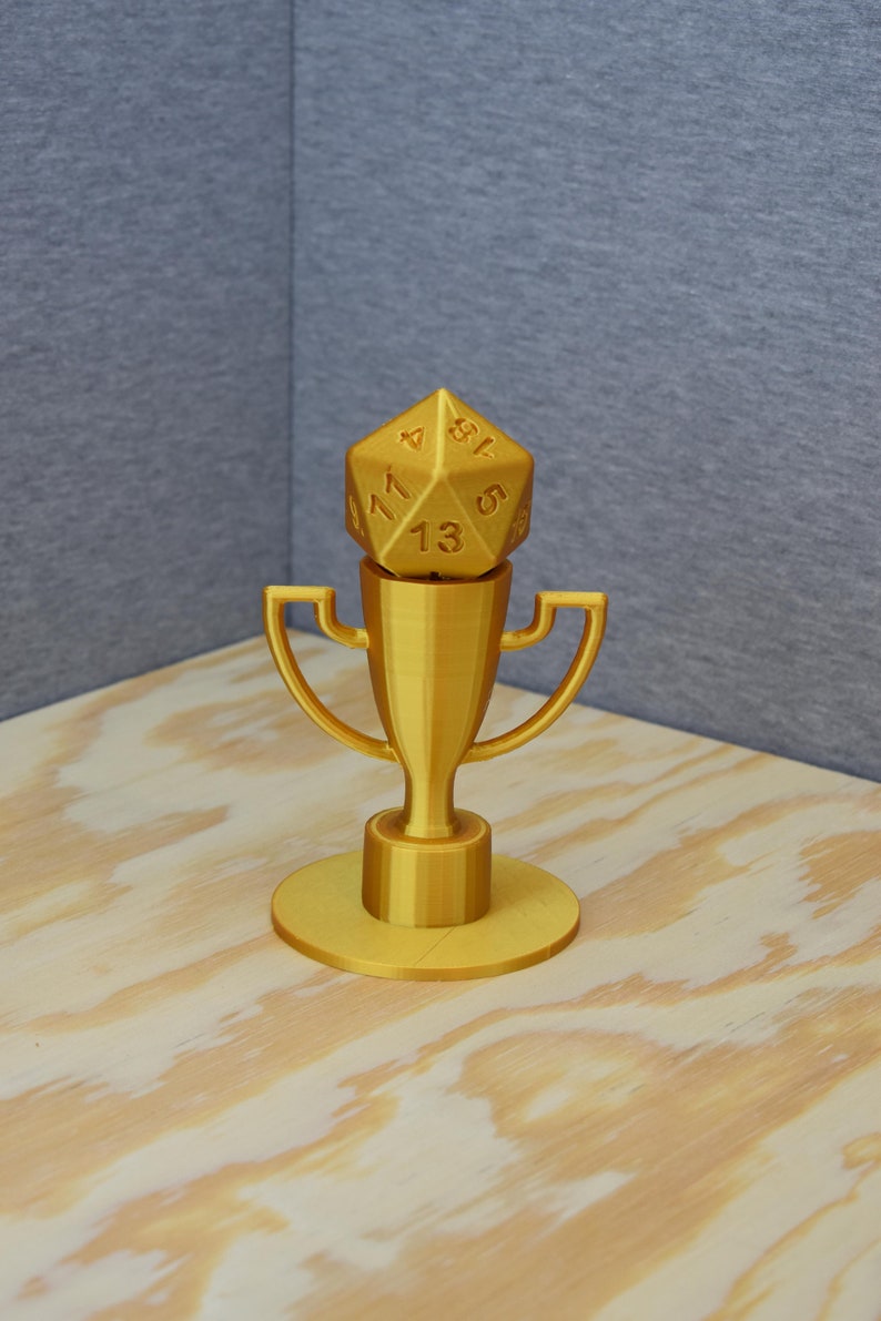 3D Printed Dnd Dice Trophy, Dungeons and Dragons Award - Etsy