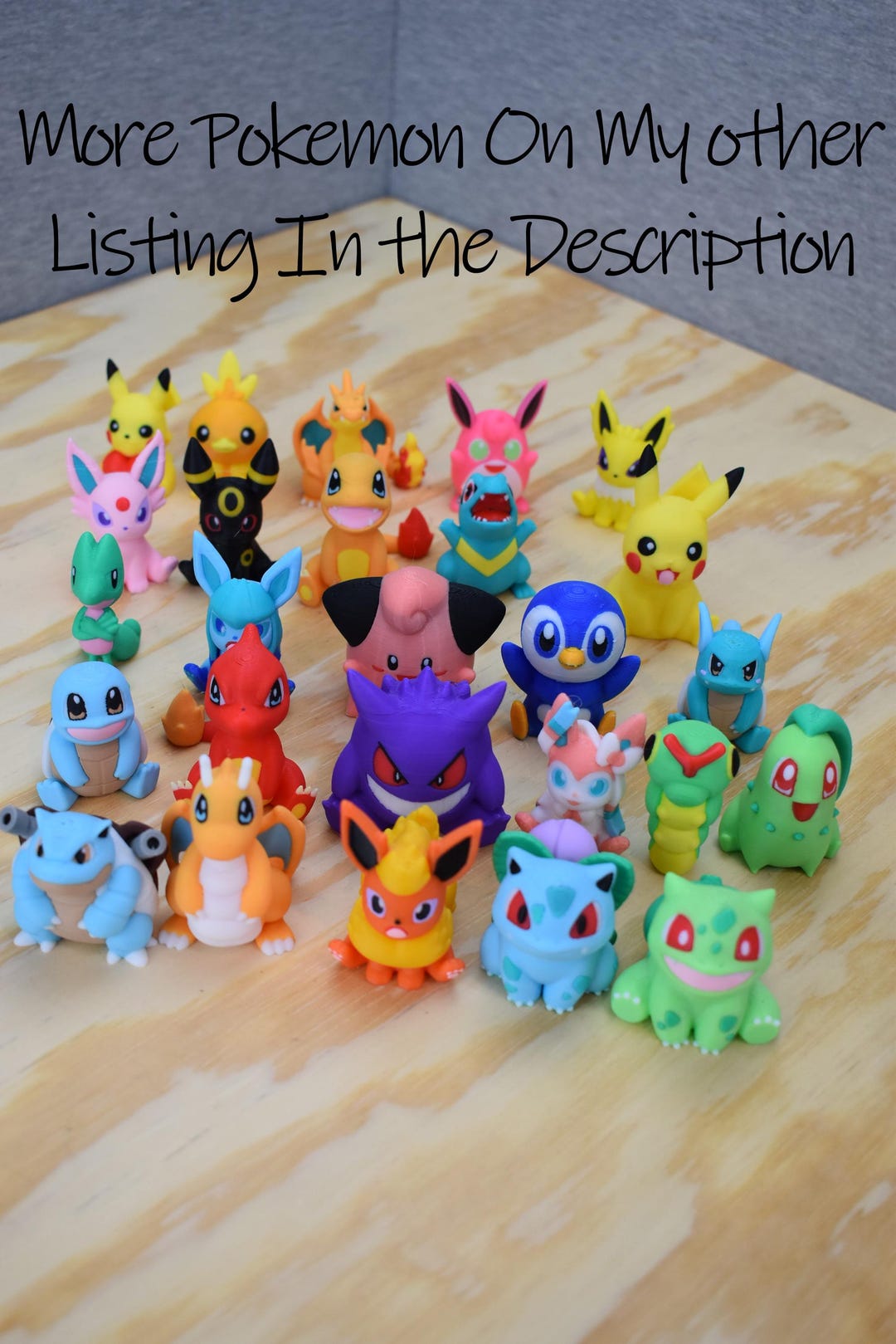 3D Printed Pokemon Miniatures, Valentines Day Gift - Etsy
