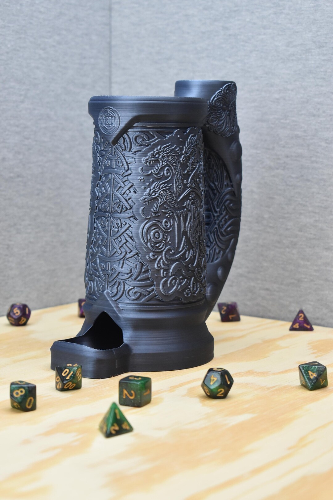 Wizards Dice Tower With Built in Can Cozy - Tabletop RPG Accessories - Perfect Gift for Dungeons ...