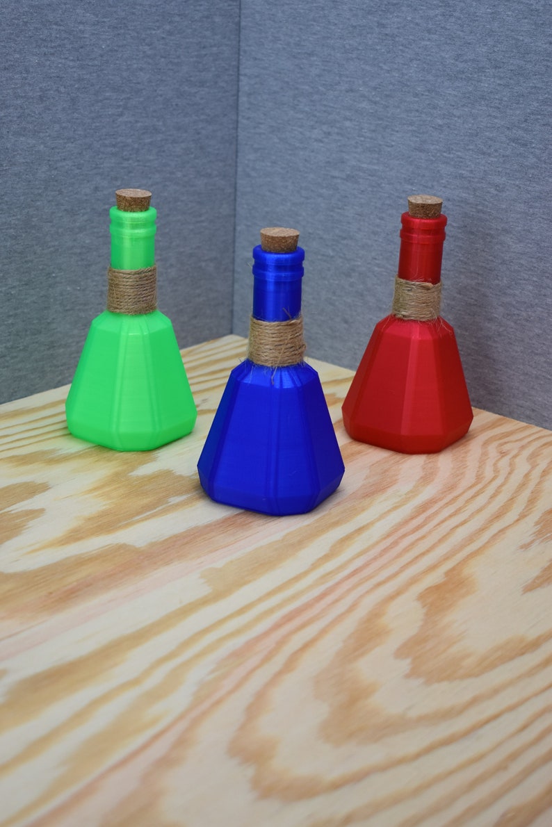 Skyrim Potion Bottles – Health, Magic, Stamina, 3D Printed - Etsy
