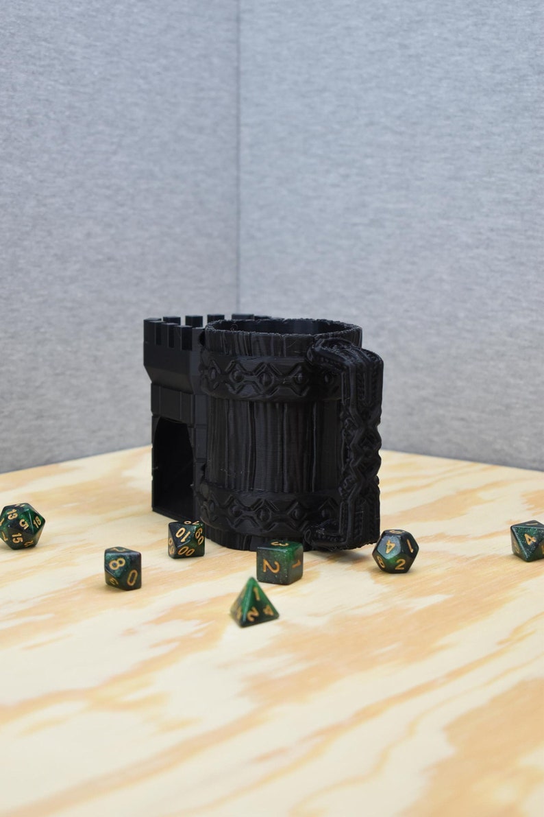 D&D Dice Cup and Soda Cozy - Castle Dice Tower - Etsy Australia