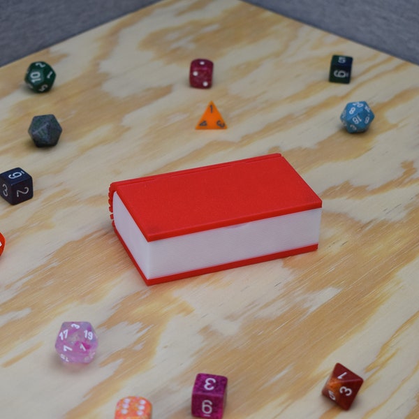 3d Printed Book Dice Box - Etsy