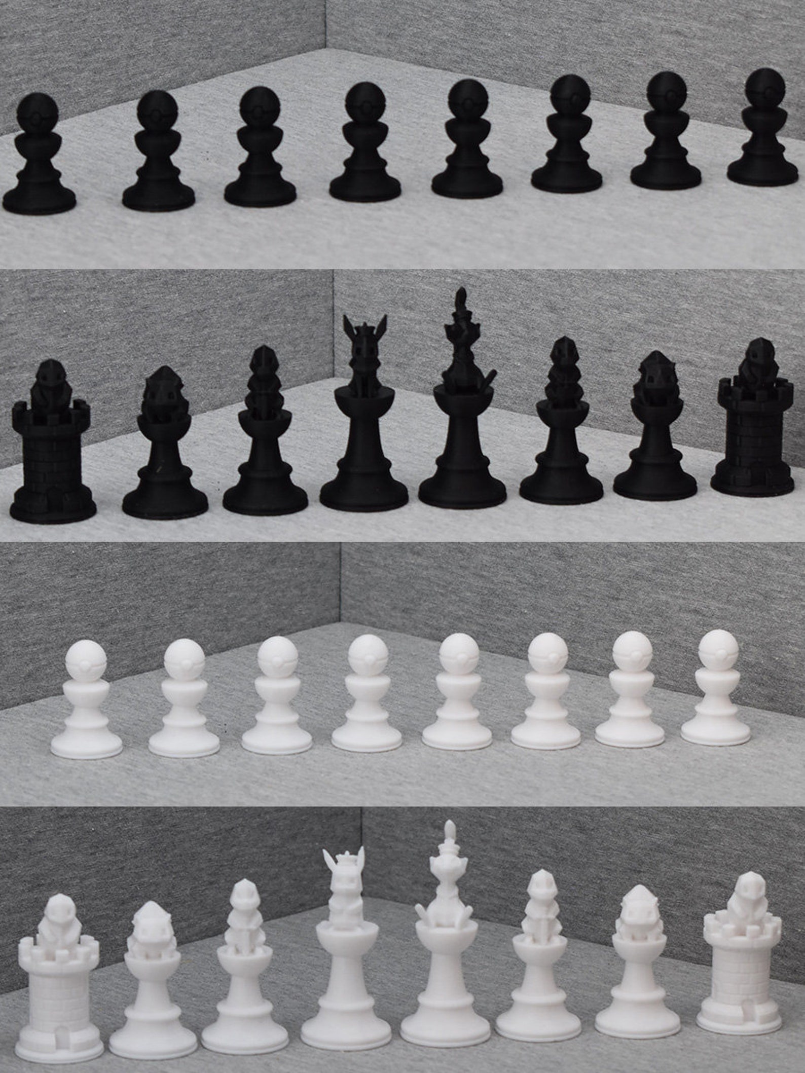 Pokemon Chess Set, Chess Set, Pokemon, Pikachu,eevee, Nintendo ...