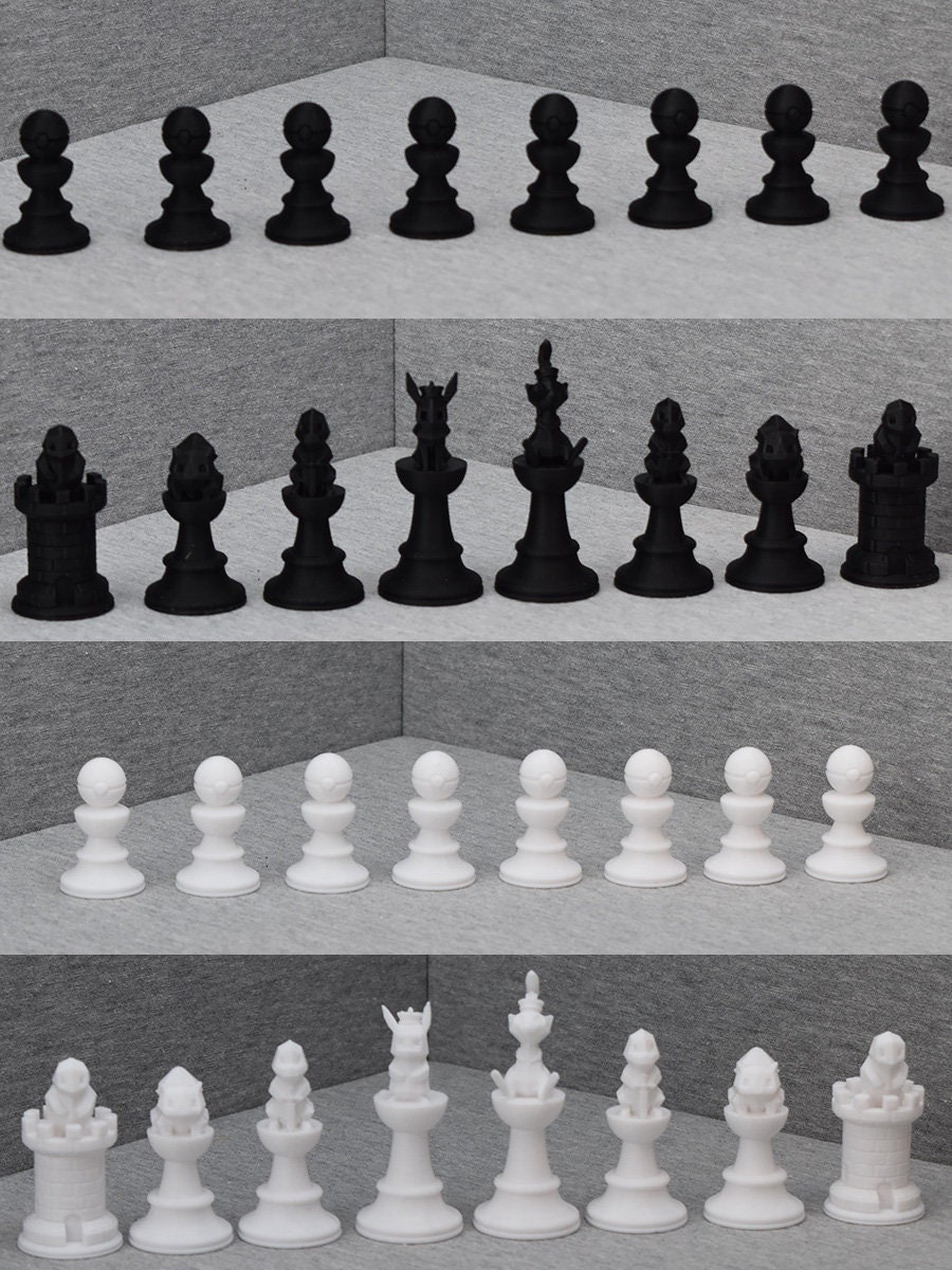 Pokemon Chess Set, Chess Set, Pokemon, Pikachu,eevee, Nintendo ...
