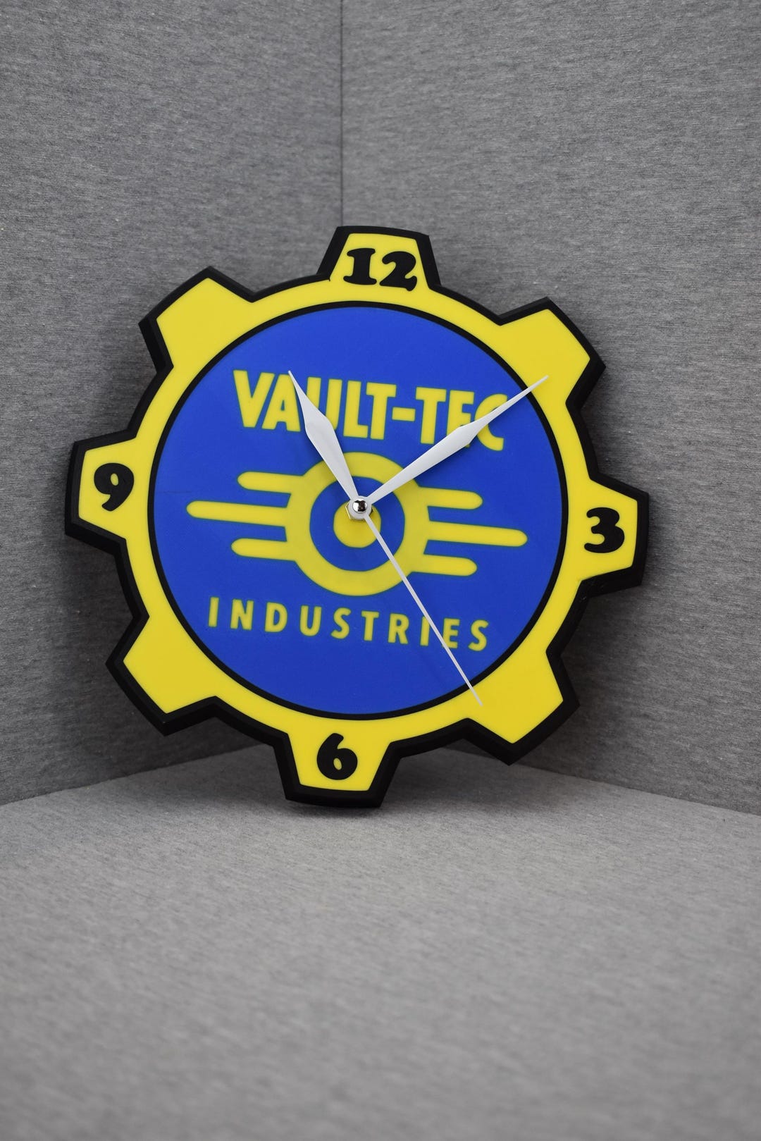 Fallout Themed Vault-tec Industry Clock - 3D Printed Video Game ...