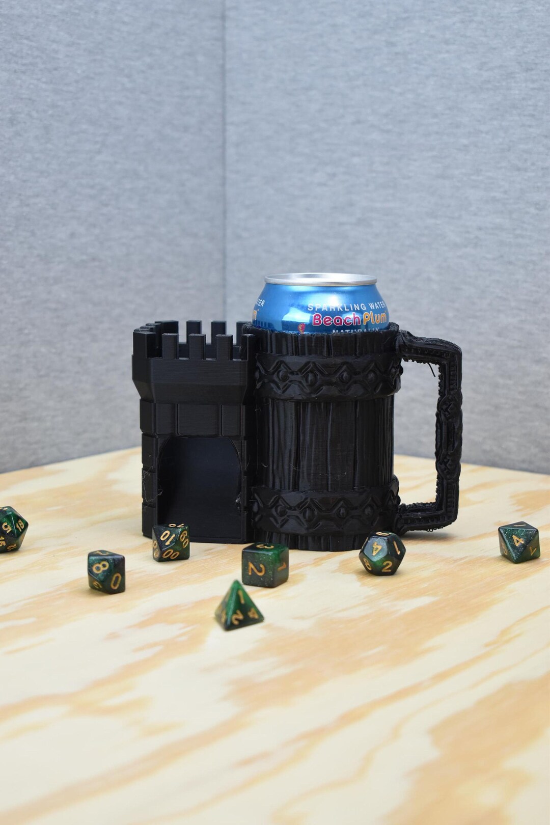 Dungeons and Dragons Dice Cup With Soda Cozy - Beer Cozy Soda Stein ...