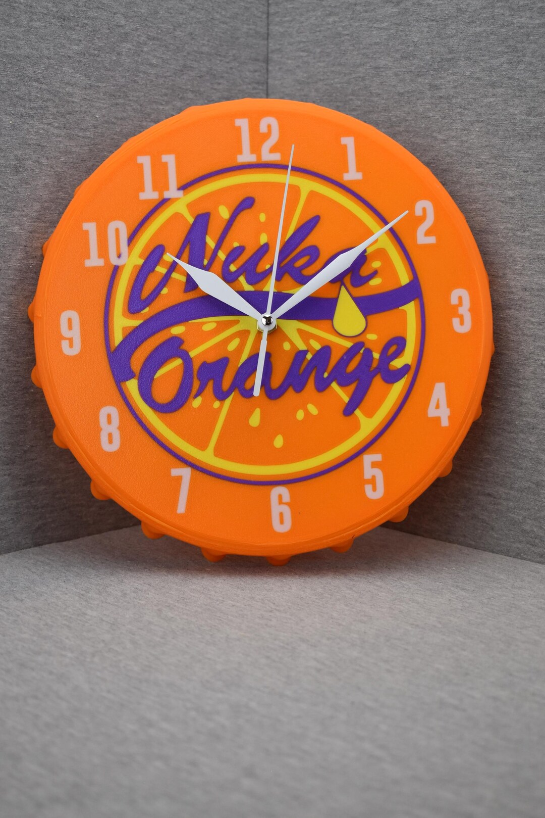 Fallout Themed Nuka Orange Soda Clock - 3D Printed Video Game Timepiece ...