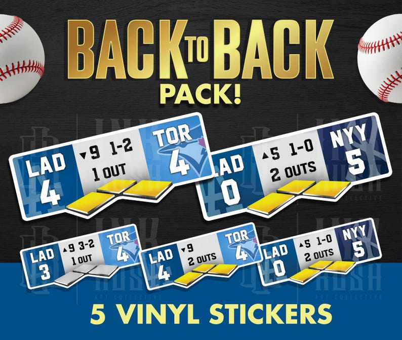 World Series Scoreboard Sticker Set: Water Resistant Vinyl - High ...