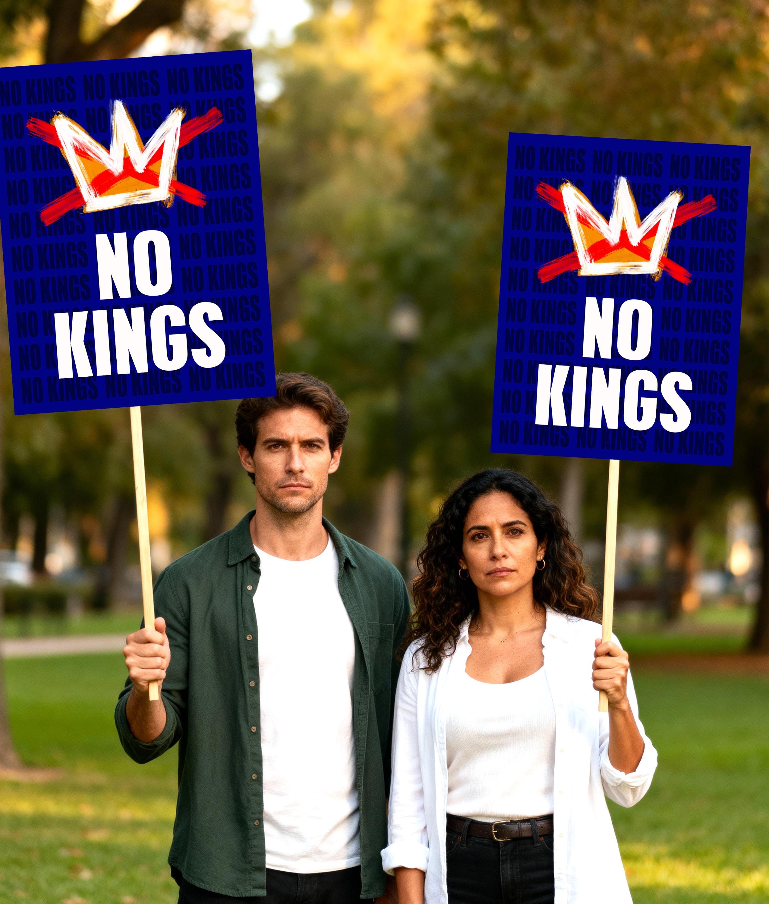 No Kings Protest Art Print: Anti Authoritarian Rebellion Poster Only - Etsy