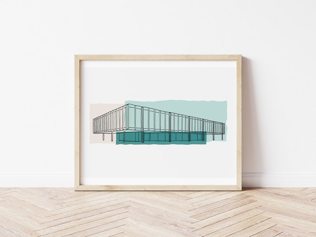 Mies Van Der Rohe | Bacardi Office | Modern Architecture Print ...