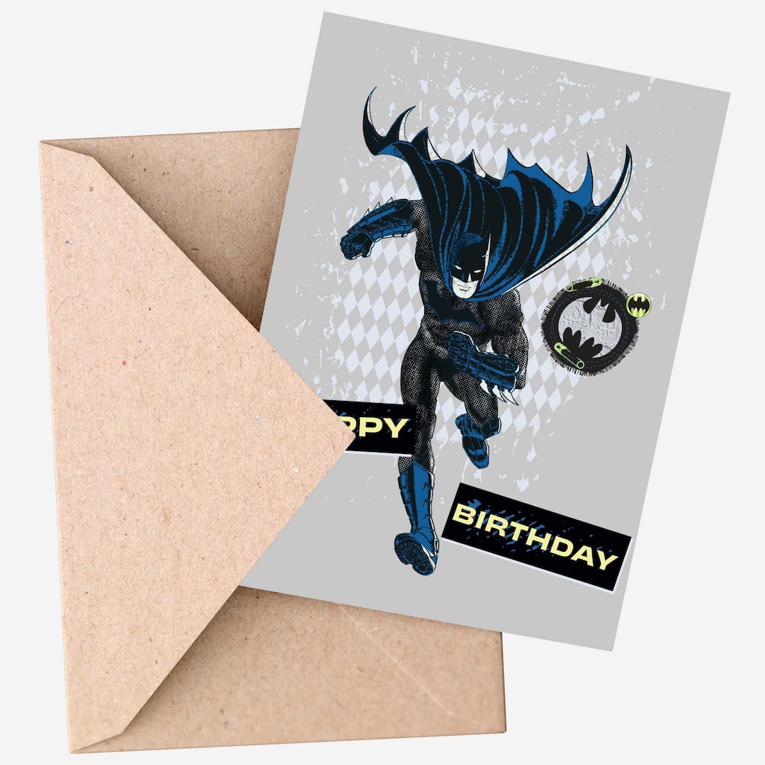 Official Batman Happy Birthday Greetings Card - Etsy