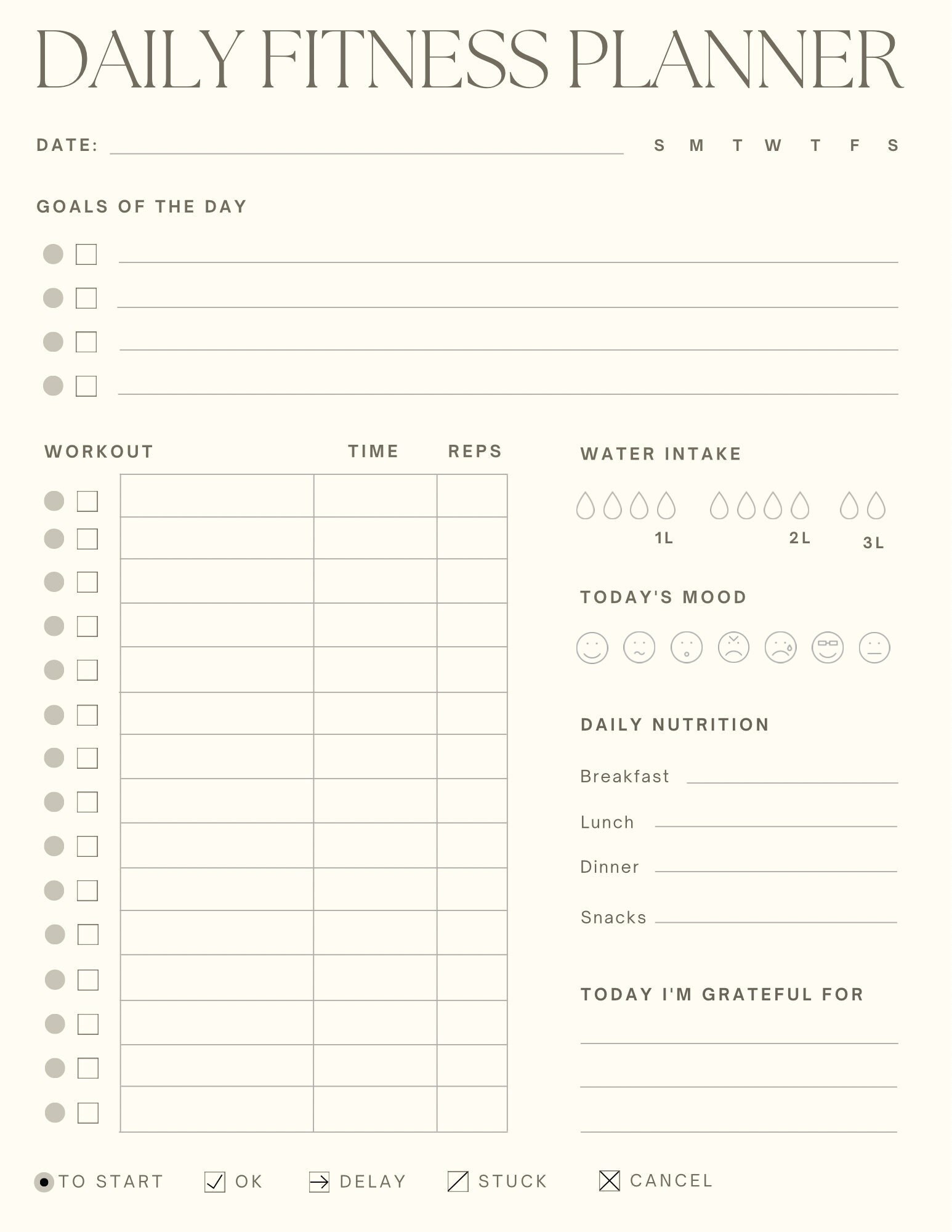Ultimate Printable Fitness Planner: Achieve Your Health Goals & Stay ...