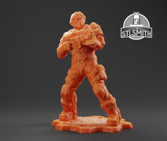 Gears of War Benjamin Carmine Ot Miniature Thestlsmith 3D Printed With High Quality Resin for Skirmish d d Games Etsy