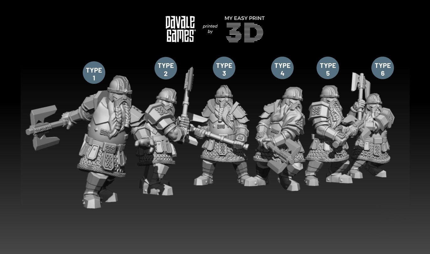 Kalak Guard Dwarf Davale Games 3D Printed with high - Etsy France
