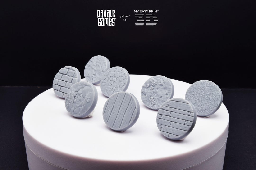 Bases 25 Mm - Davale Games - 3D Printed With High Quality Resin for ...