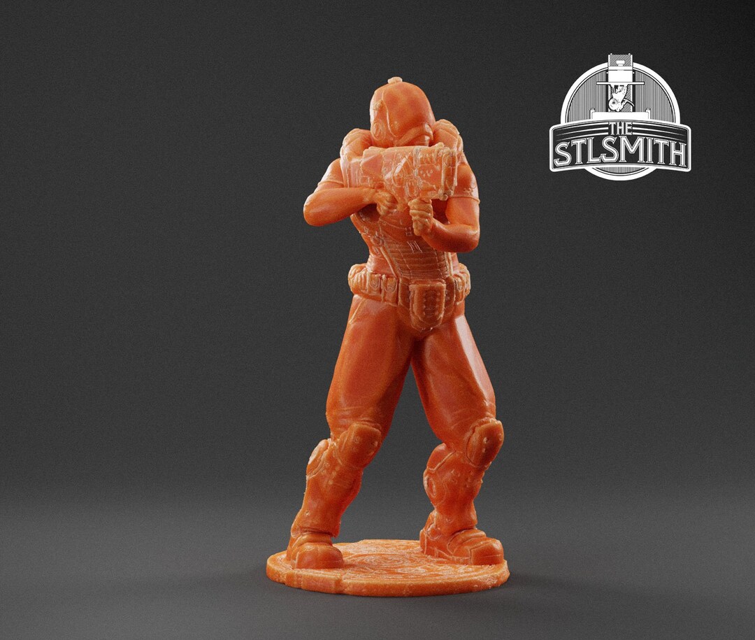 Doom UAC Marine 02 Miniature Fanmade Thestlsmith 3D Printed With High ...
