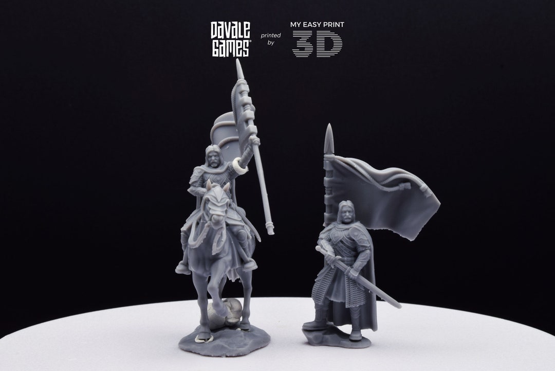 Mudd West Humans Banner Foot and Mounted Davale Games 3D Printed With ...