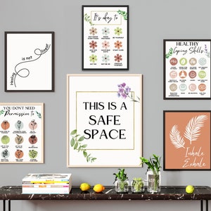 20 Therapy Office Decor Mental Health Poster Therapist Decor Therapy ...