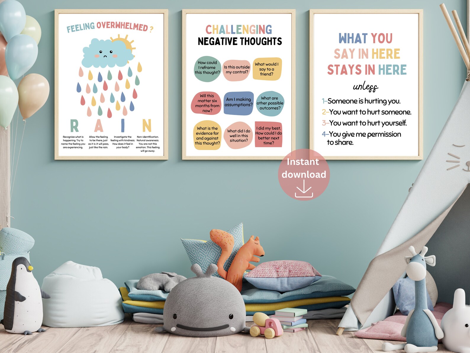30 School Counseling Posters, School Counselor Office Decor ...