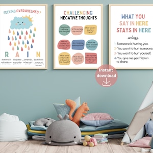 30 School Counseling Posters, School Counselor Office Decor ...