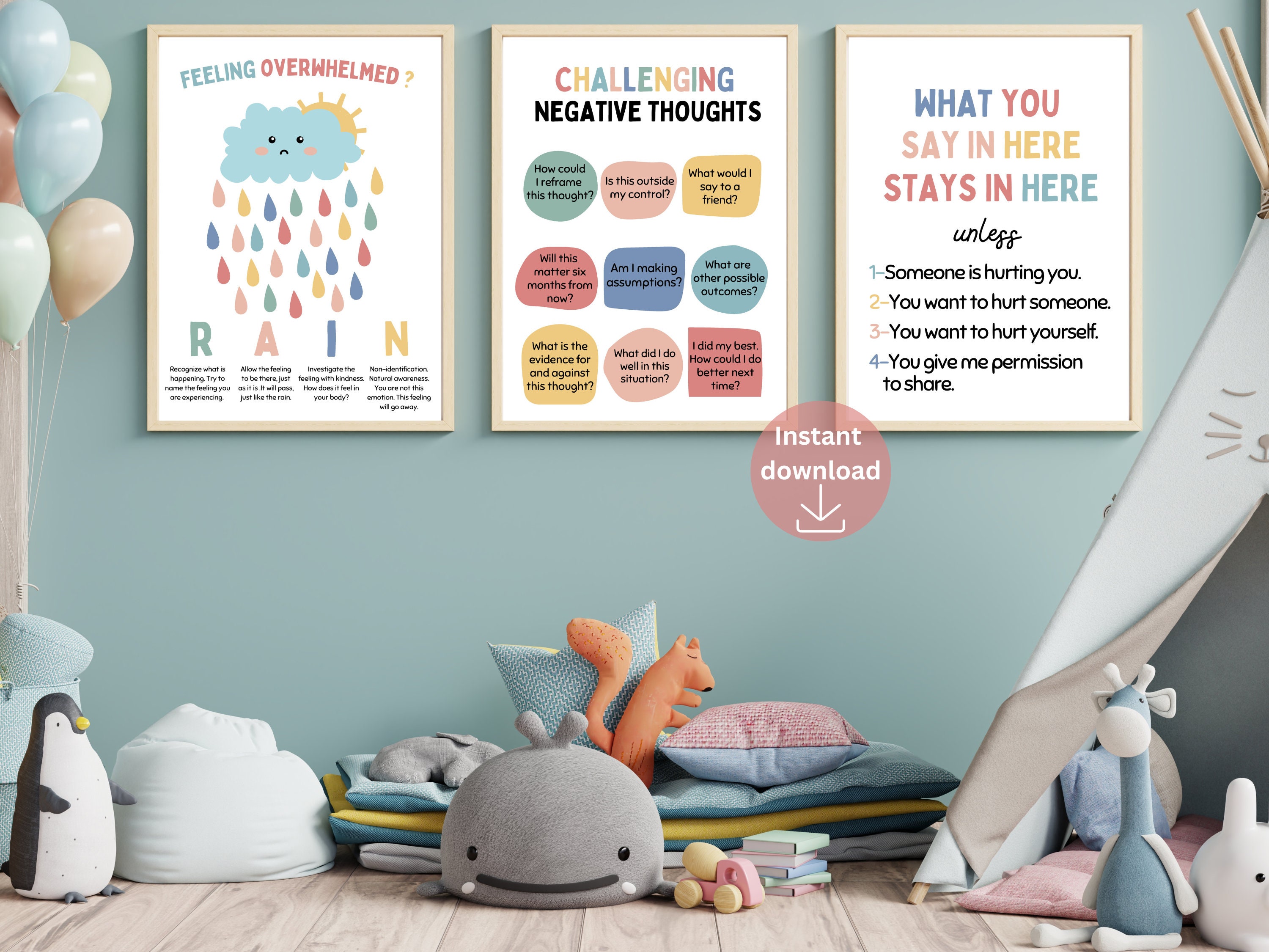 30 School Counseling Posters, School Counselor Office Decor ...