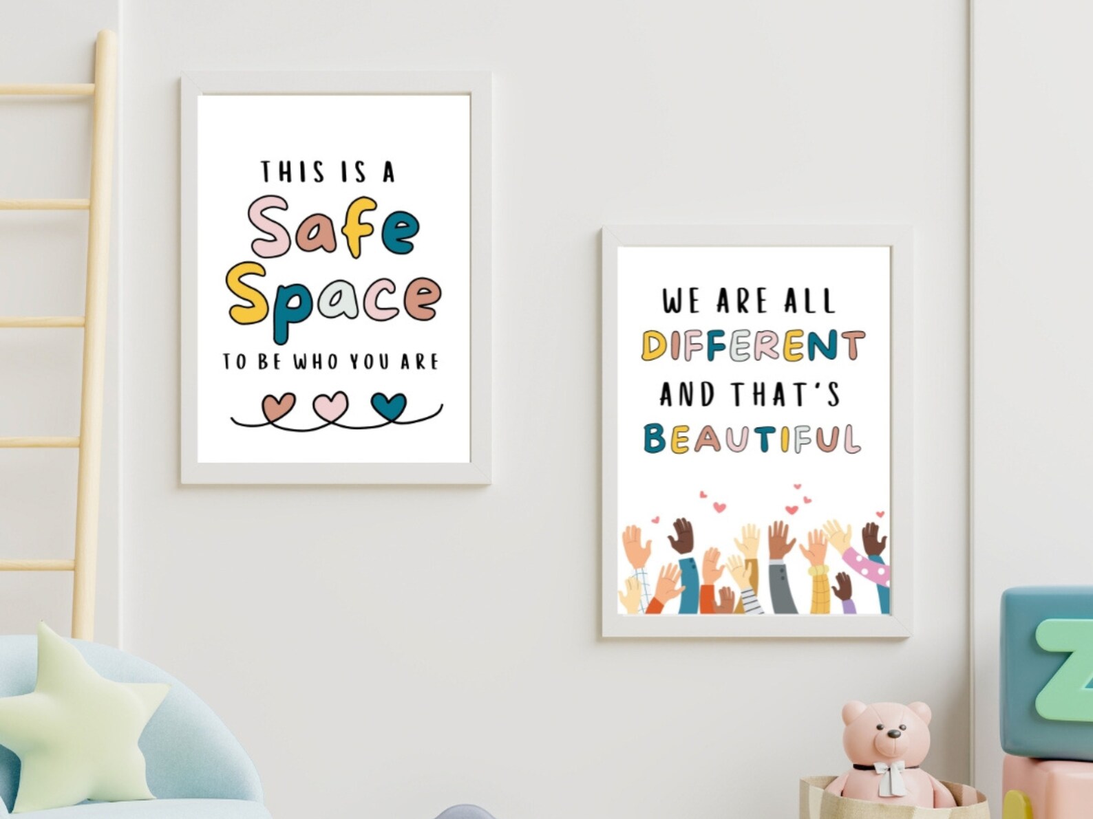 12 Inclusion Posters, Inclusive Classroom Decor Poster, Safe Space Sign ...