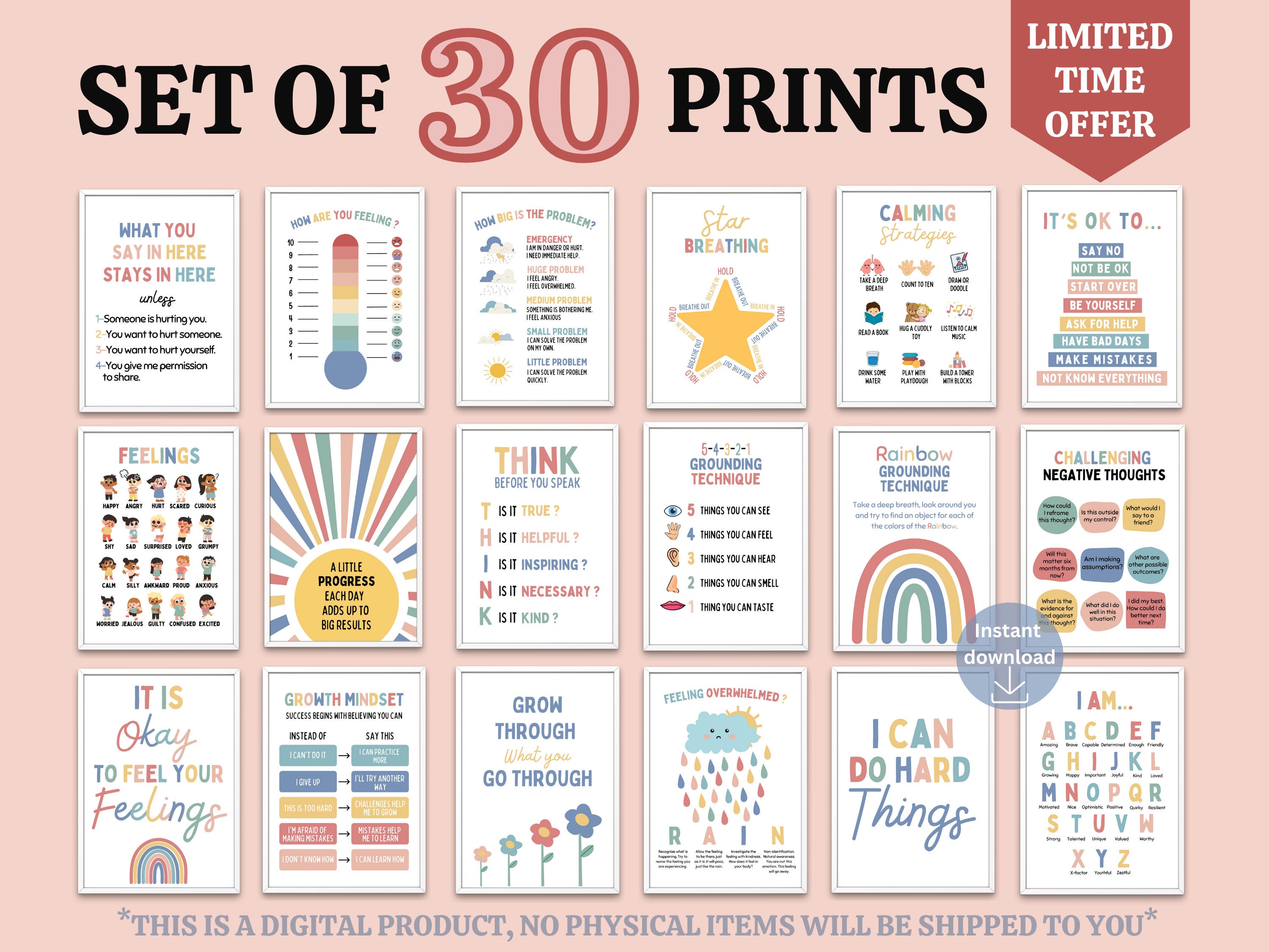 30 School Counselor Posters, School Psychology Office Decor Poster ...