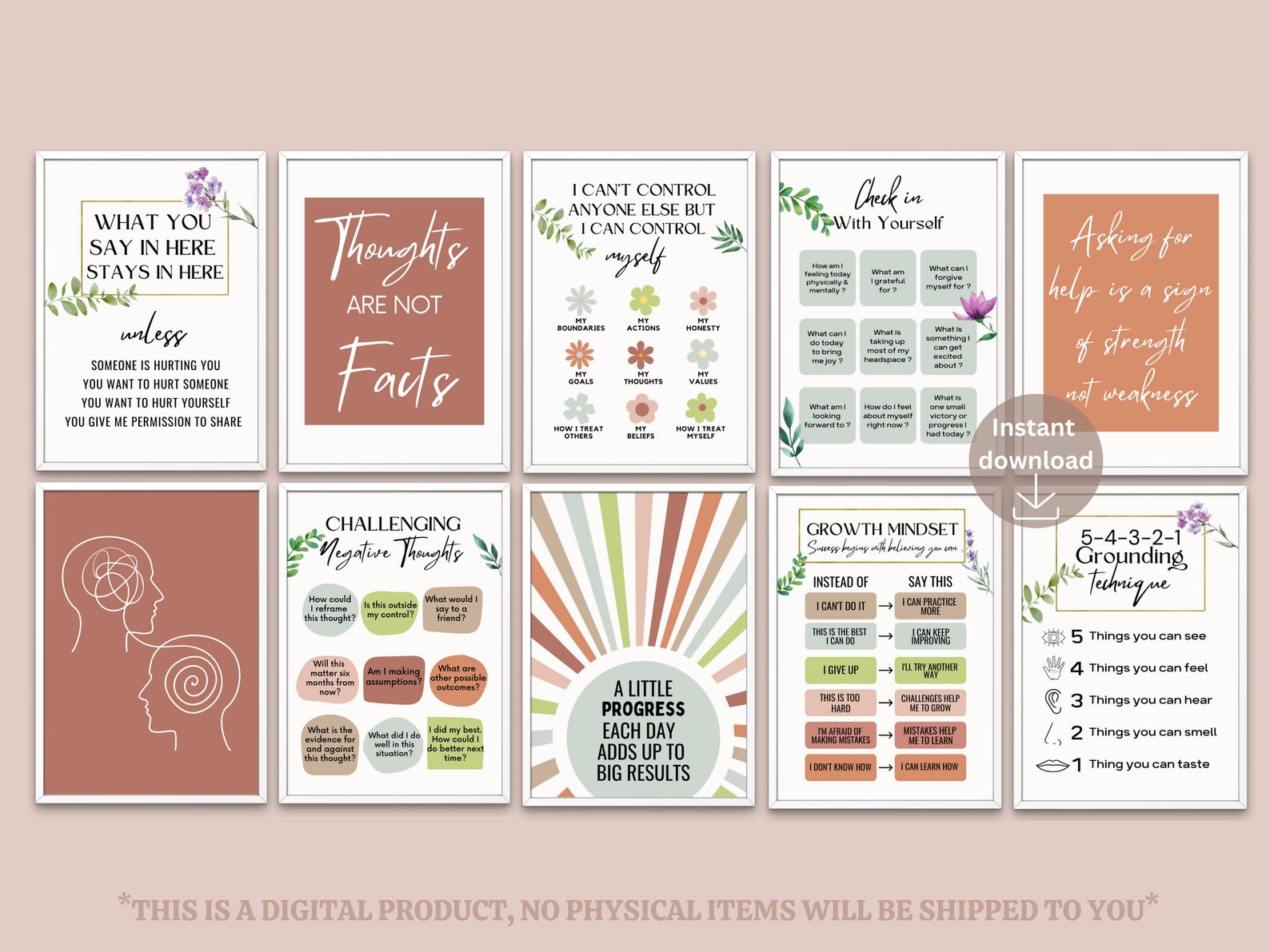 20 Therapy Office Decor Mental Health Poster Therapist Decor Therapy ...