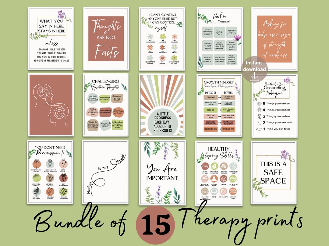 15 Therapist Office Decor Signs Therapy Wall Art Counseling Posters ...