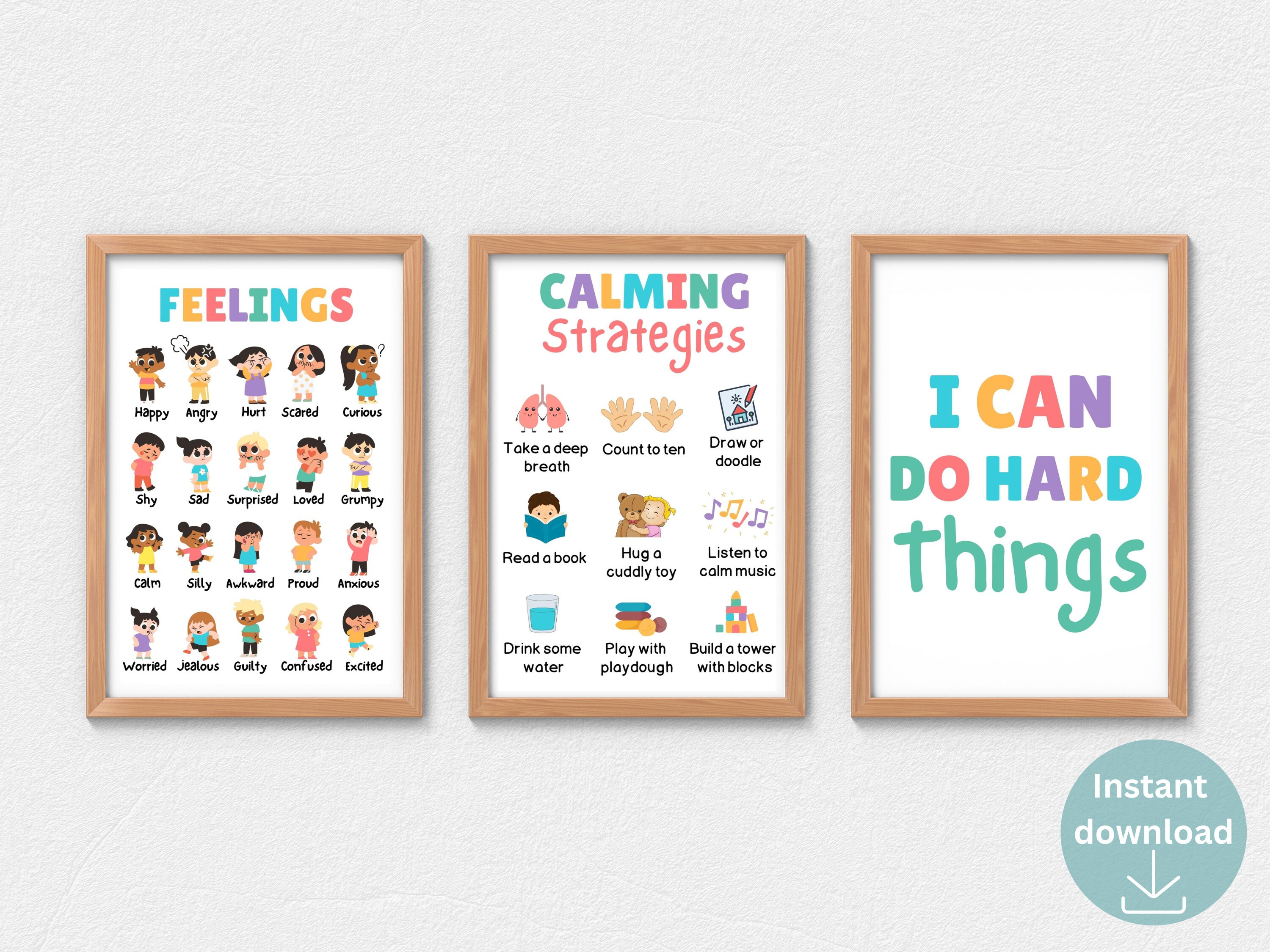20 Calming Corner Posters Printable, Calm Corner Sign, Calm Down Corner ...