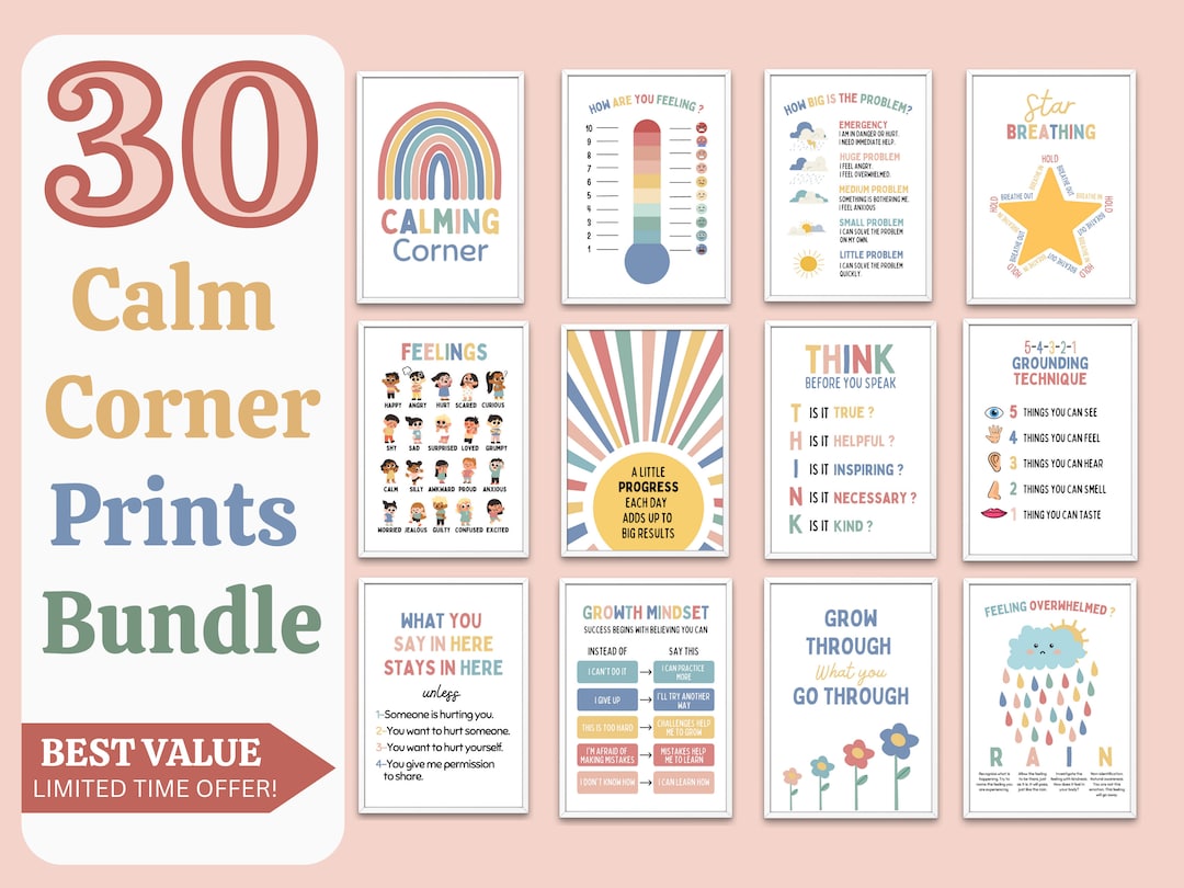 30 Calm Down Corner Posters Printable Calm Corner Sign Boho - Etsy UK