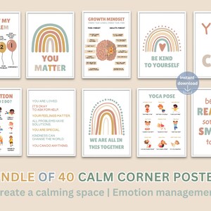 Set of 40 School Counselor Office Prints Counselor Office Decor ...