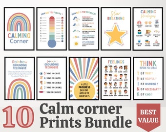 10 Calming Corner Posters Calm Down Corner Poster Printable - Etsy