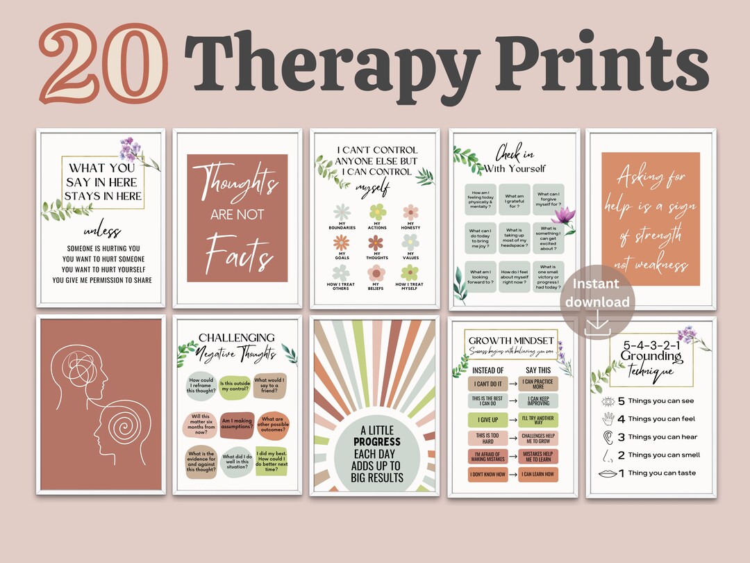 20 Therapy Office Decor Mental Health Poster Therapist Decor Therapy ...