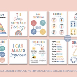 30 School Counseling Posters, School Counselor Office Decor ...