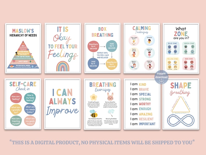 30 School Counseling Posters, School Counselor Office Decor ...