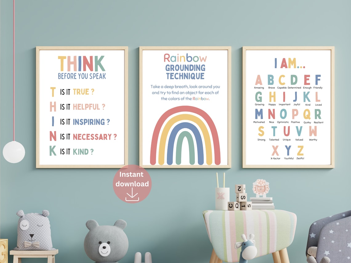 30 Calm Down Corner Posters Printable Calm Corner Sign Boho - Etsy