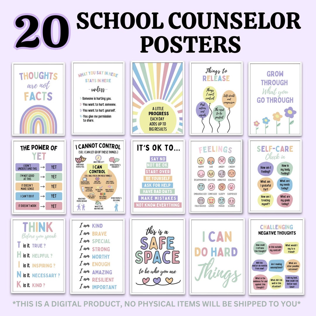 20 School Counselor Office Decoration, School Counselor Boho Sign ...