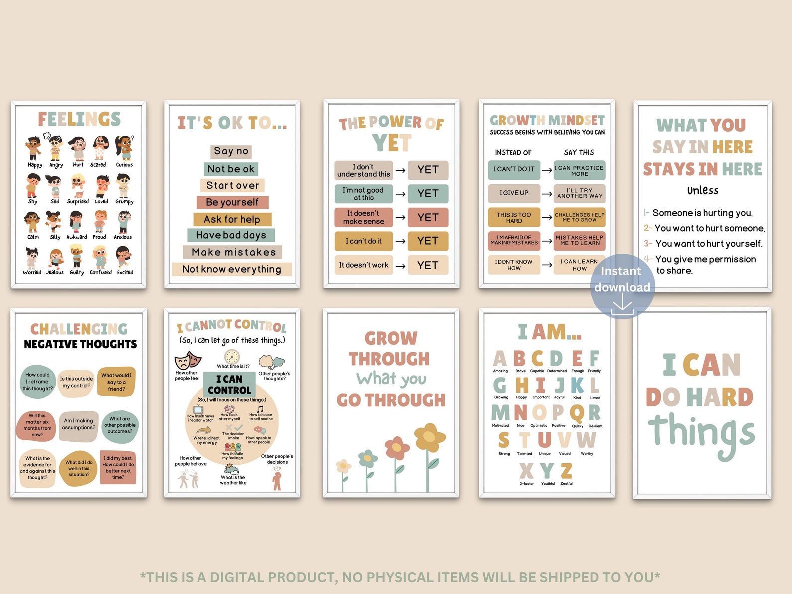 30 Boho School Counselor Posters, School Counselor Office Decor Poster ...