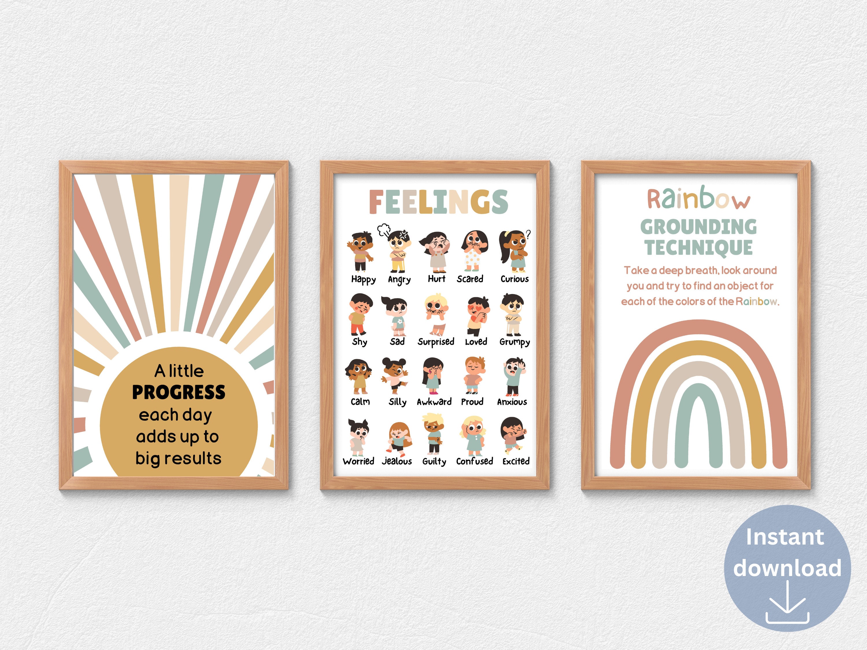 20 Calming Corner Posters Printable, Calm Corner Sign, Boho Calming ...