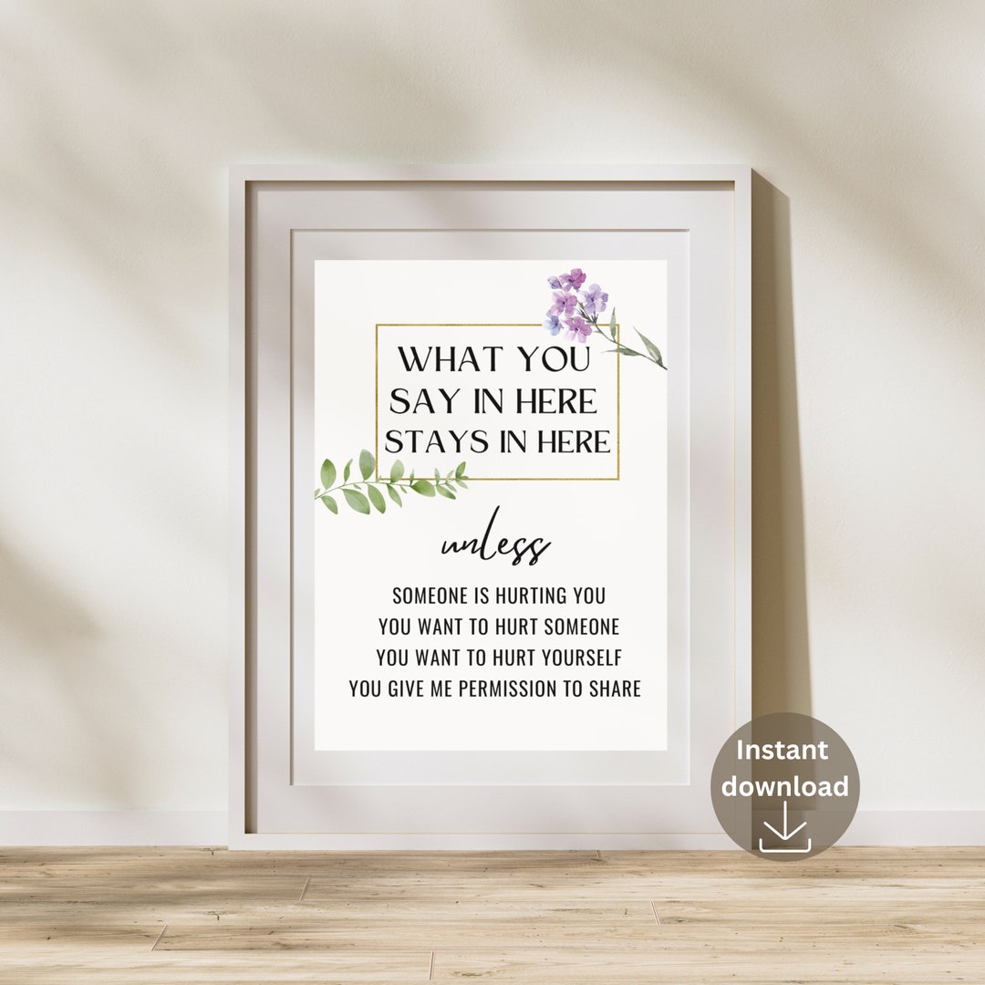 Counseling Office Decor Confidentiality Poster Sign School Psychologist ...
