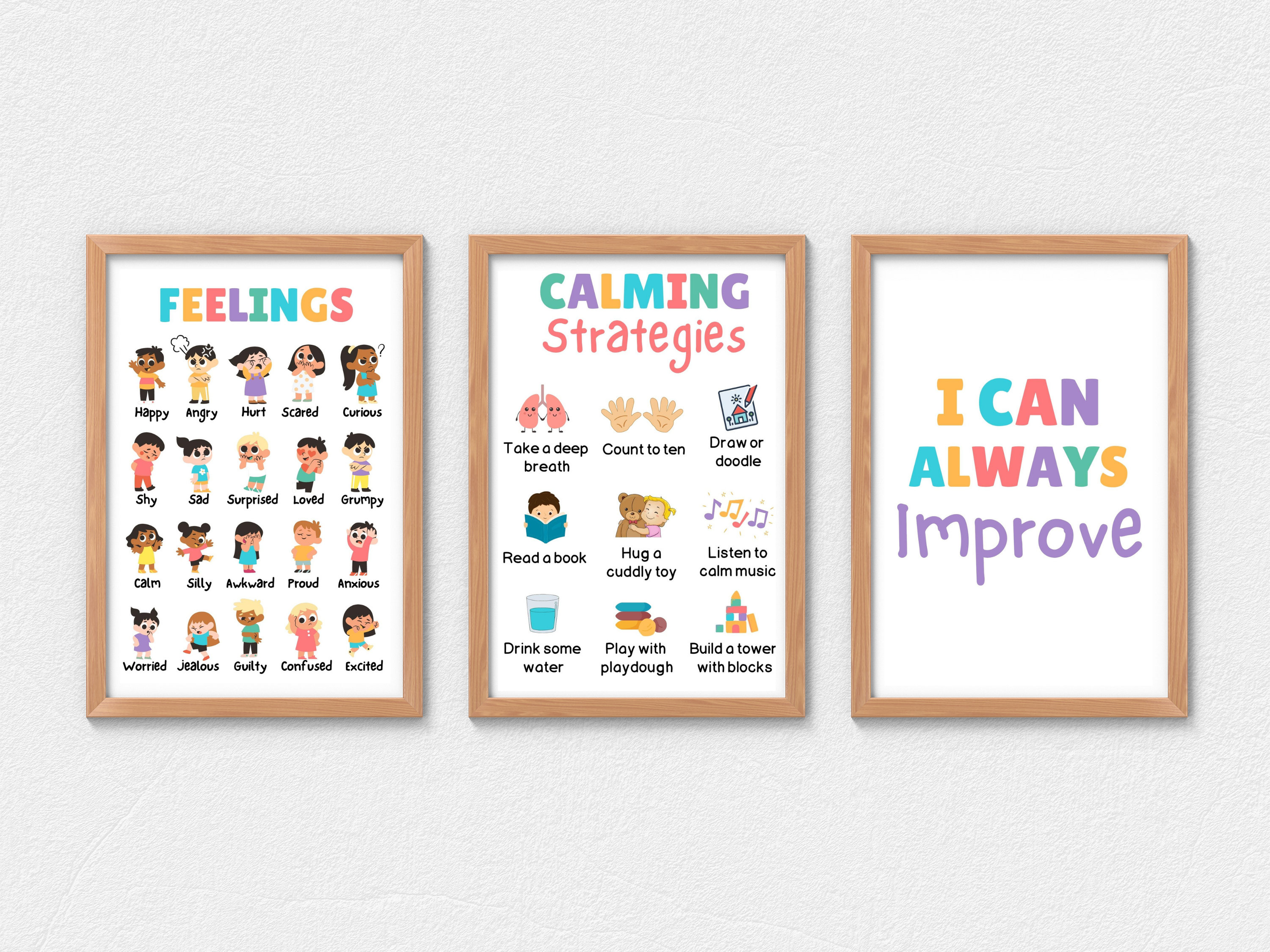 30 Coping Skills Posters for Toddler: Empower Emotions, Feelings, and ...