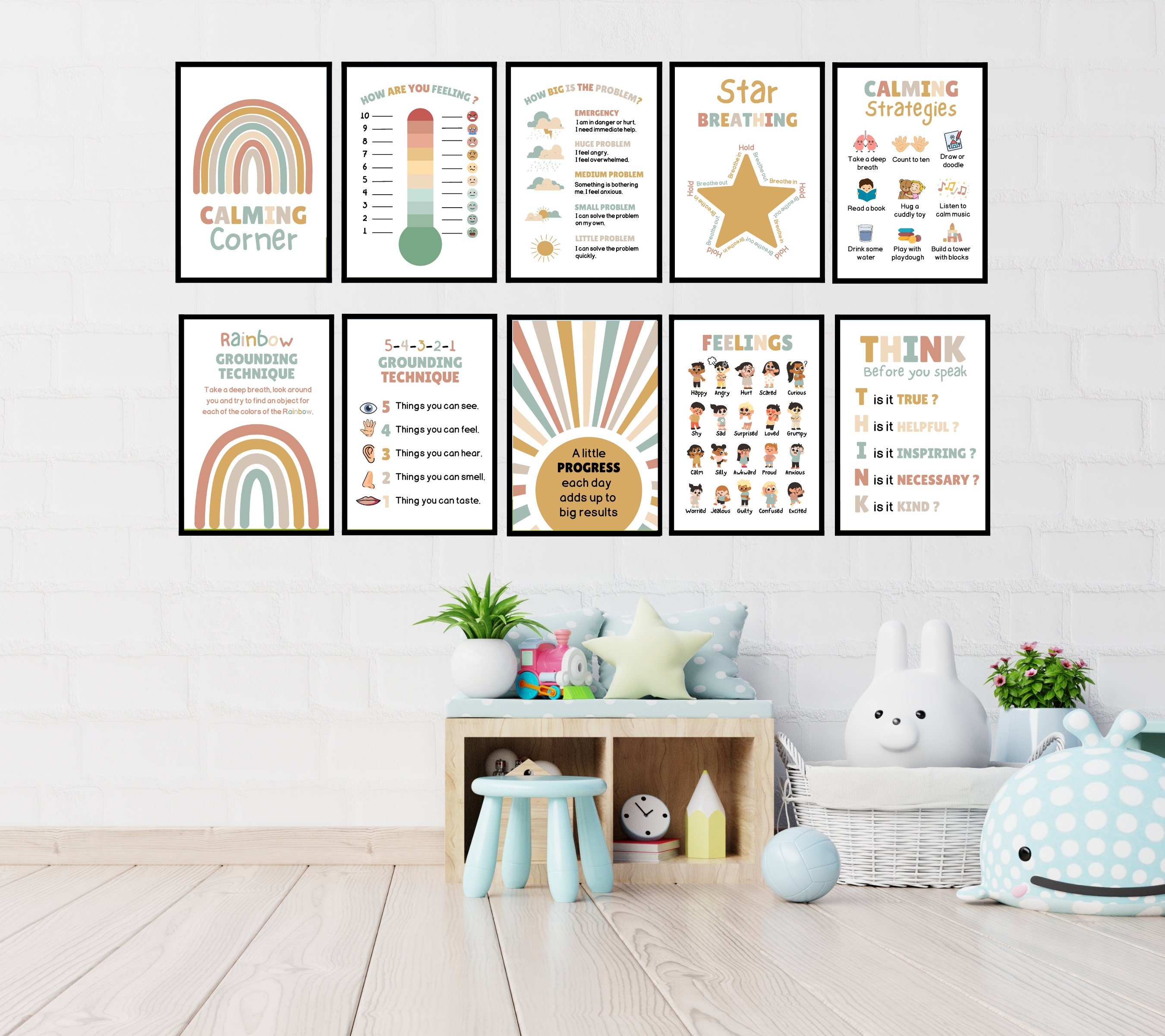 30 Boho Calming Corner Posters Printable Calm Corner Sign Calming ...