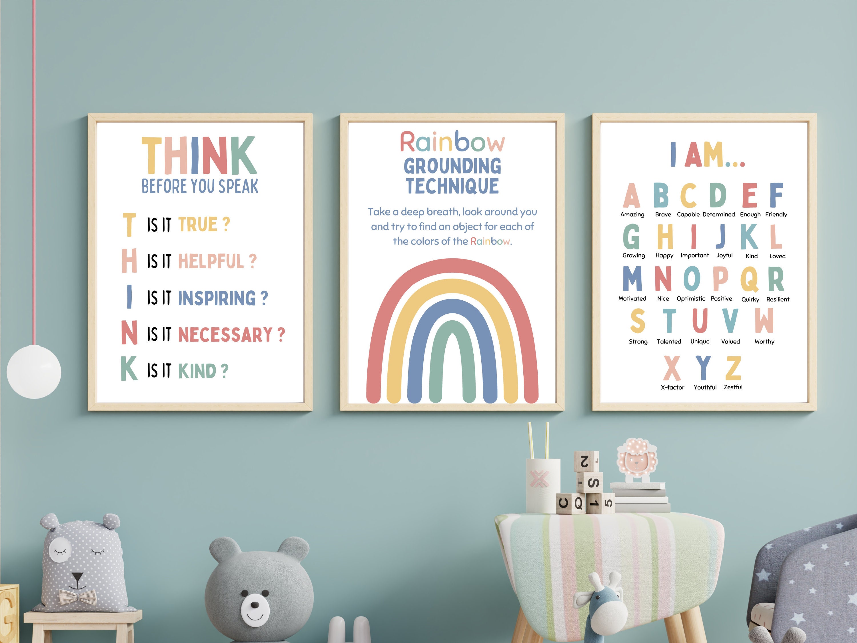 20 Calm Down Corner Poster Beruhigendes Dekor Druck Counselor Office ...