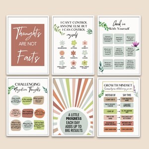 20 Mental Health Posters, Therapist Office Decor, School Counselor ...