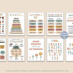 40 Boho School Counselor Posters, School Psychology Office Decor Poster ...