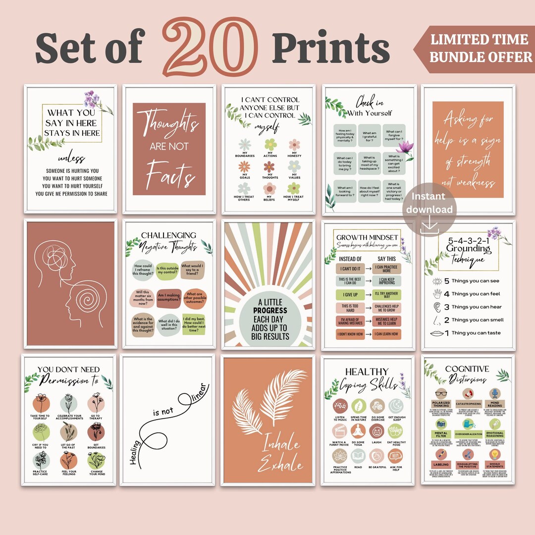 20 School Counselor Posters, School Psychology Office Decor Poster ...