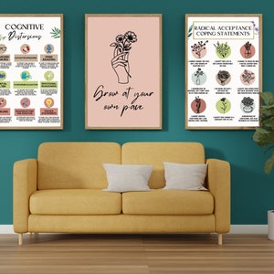 20 Therapy Office Decor Mental Health Poster Therapist Decor Therapy ...