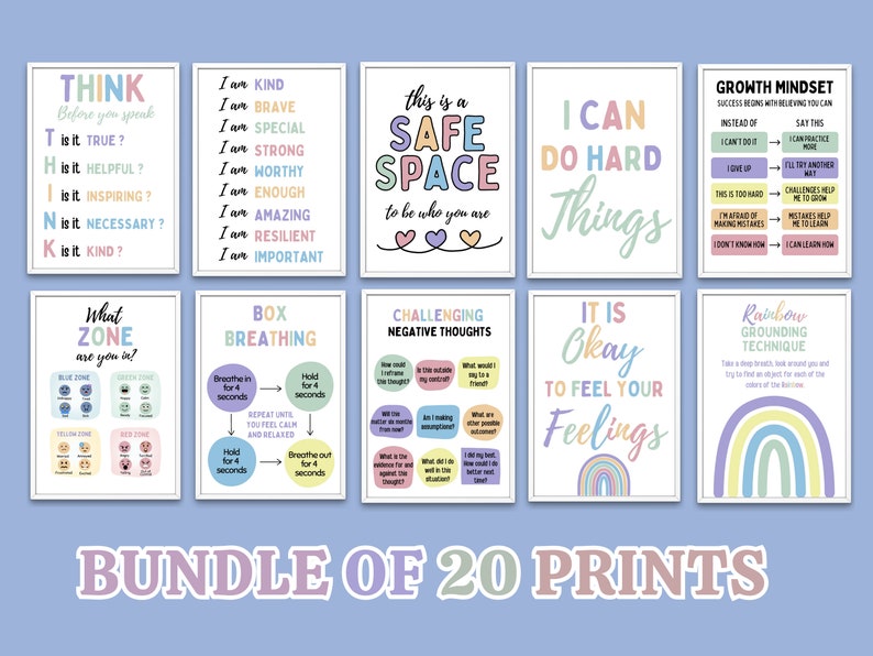 20 School Counseling Posters Signs Guidance Counselor Posters Counselor ...