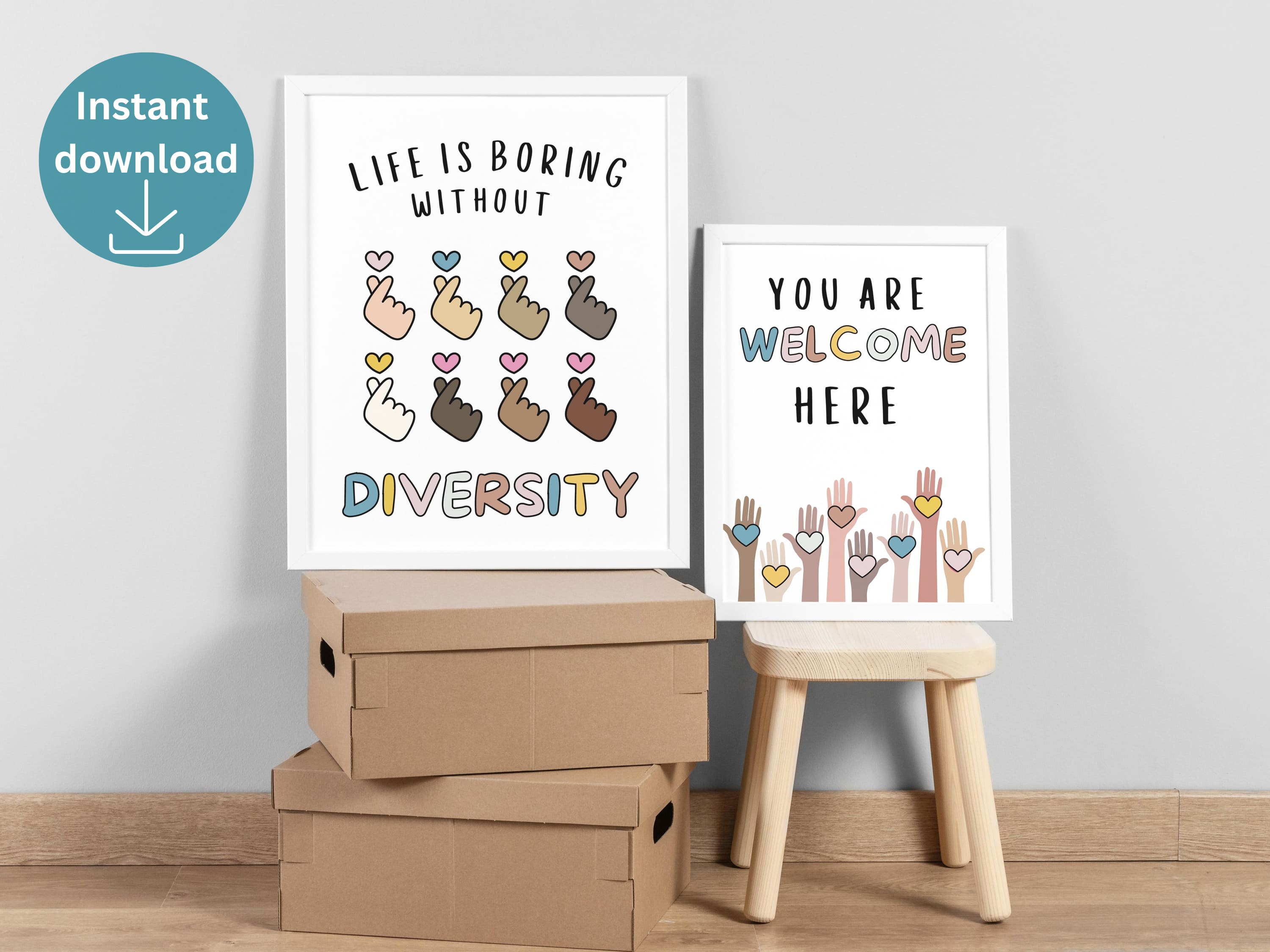 12 Inclusion Posters, Inclusive Classroom Decor Poster, Safe Space Sign ...